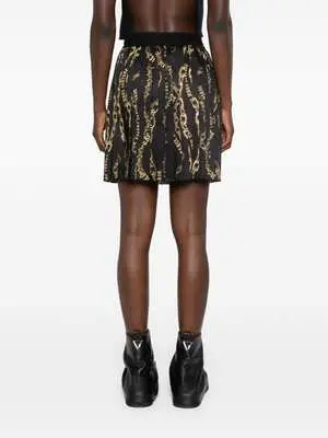 Versace Chain Couture-print Pleated Skirt