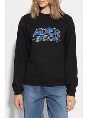 ADER ERROR Logo Embroidered Sweatshirt - Black