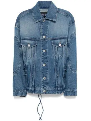 Jean Paul Gaultier Lace-up Denim Jacket - Blue