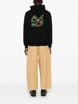 Drole De Monsieur Embroidered Jersey Hoodie