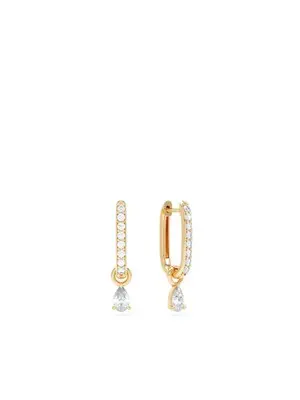 LOEV 14kt Recycled Yellow Allday Diamond Hoop Earrings - Gold