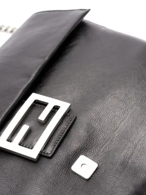 Fendi Leather Baguette Shoulder Bag
