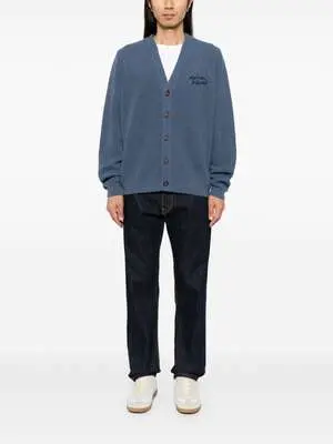 Maison Kitsuné Handwriting Comfort Cardigan - Blue
