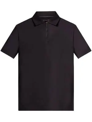 Michael Kors Zip-up Polo Shirt - Black