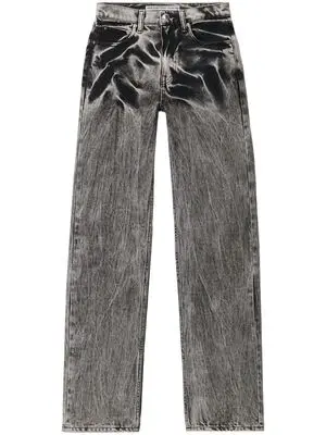 Alexander Wang Embroidered Logo Straight-leg Jeans