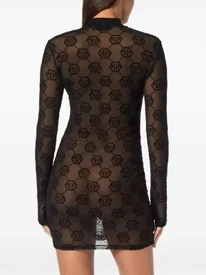 Philipp Plein Monogram Tulle Dress