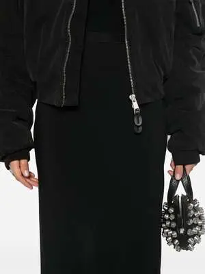 Rick Owens Calf Bias Midi Skirt - Black