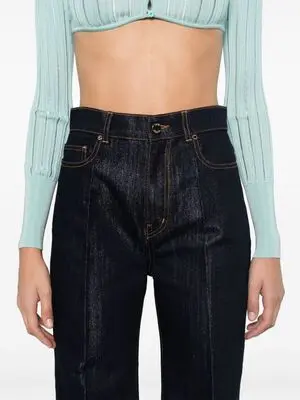 Casablanca Lurex-detail Straight-leg Jeans - Blue
