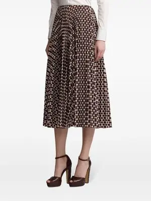 Ralph Lauren Abstract Print Midi Skirt