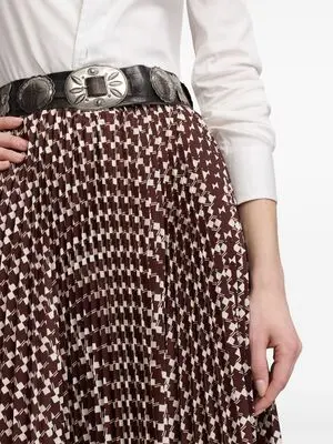 Ralph Lauren Abstract Print Midi Skirt