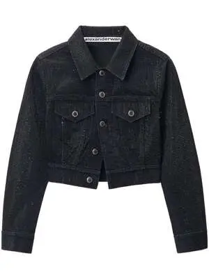 Alexander Wang Crystal-embellished Denim Jacket