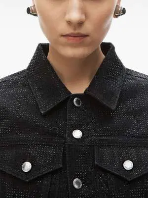 Alexander Wang Crystal-embellished Denim Jacket