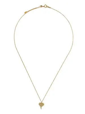 PERSEE 18kt Yellow Diamond Heart Necklace - Gold