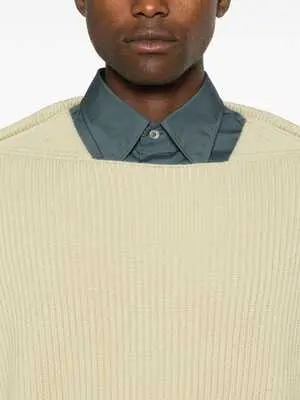 JIL SANDER Ribbed Wool Sweater - Green