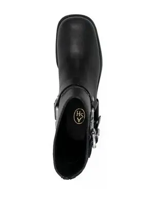 Ash 50mm Leather Boots - Black