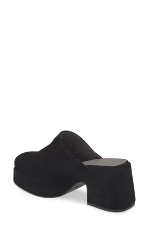 CHOCOLAT BLU Hedia Platform Mule - Black Suede