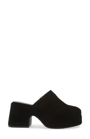 CHOCOLAT BLU Hedia Platform Mule - Black Suede