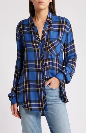 Rails Hunter Plaid Button-up Shirt - Sapphire Indigo