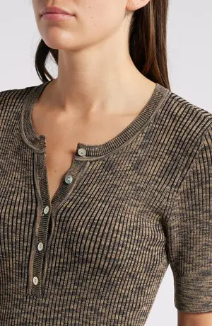 Rails Toni Space Dye Henley Sweater