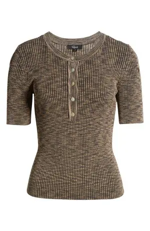 Rails Toni Space Dye Henley Sweater