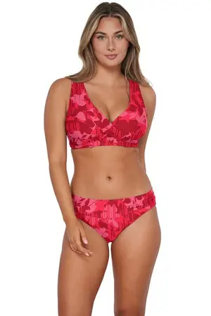 SUNSETS Elsie D Cup Bikini Swimsuit Top Rambling Rose