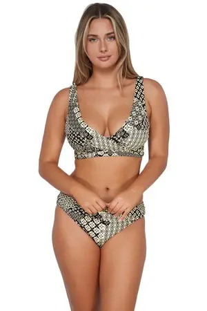SUNSETS Elsie D Cup Bikini Swimsuit Top Venice Seagrass Texture