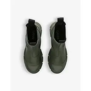 GANNI City Recycled Rubber-blend Chelsea Boots - Khaki