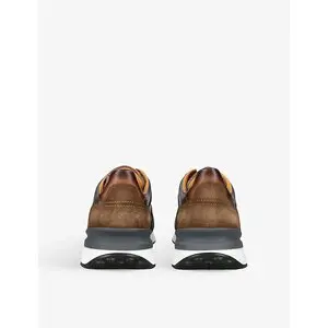 Magnanni Xl Grafton Leather And Suede Low-top Trainers - Grey/other