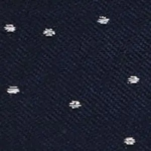 Trafalgar Mystere Metallic Polka Dot Silk Button End Suspenders - Navy