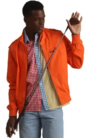 MEMBERS ONLY Classic Iconic Racer Jacket - Orange