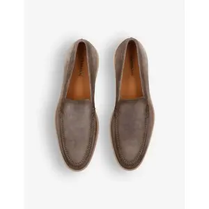 Magnanni Paraiso Tonal-stitching Suede Loafers - Grey