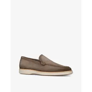 Magnanni Paraiso Tonal-stitching Suede Loafers - Grey