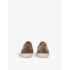 Magnanni Paraiso Tonal-stitching Suede Loafers - Grey