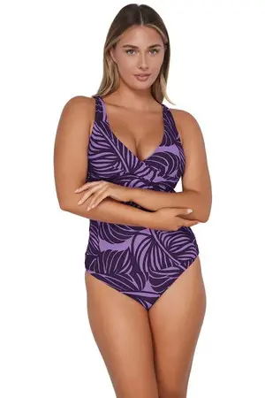 SUNSETS Elsie Tankini Swimsuit Top DD Cup Mystic Palms