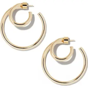 JENNIFER FISHER Double Lilly Baby Hoop Earrings - Gold