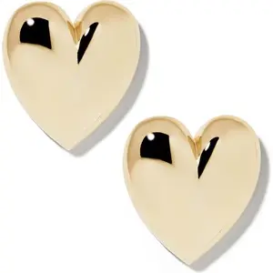 JENNIFER FISHER Large Puffy Heart Earrings - Gold