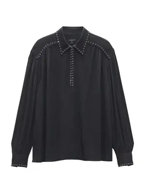 Rag & Bone Emmy Eyelet Long-sleeve Blouse