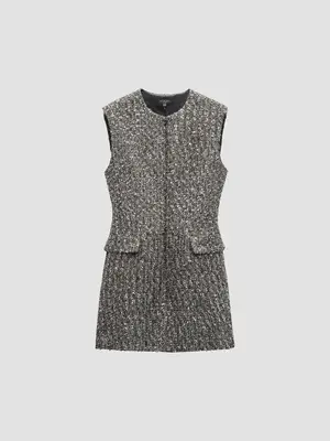 Rag & Bone Tina Linton Wool-blend Sleeveless Minidress