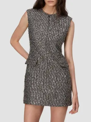 Rag & Bone Tina Linton Wool-blend Sleeveless Minidress