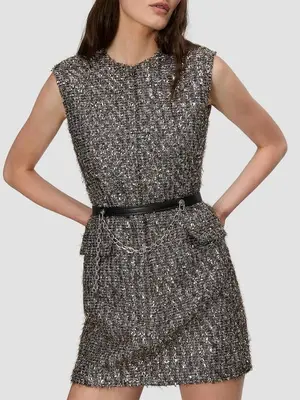 Rag & Bone Tina Linton Wool-blend Sleeveless Minidress