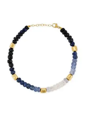 Jia Jia Arizona 14k Yellow Gold & Ombré Sapphire Beaded Bracelet - Blue