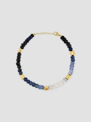 Jia Jia Arizona 14k Yellow Gold & Ombré Sapphire Beaded Bracelet - Blue