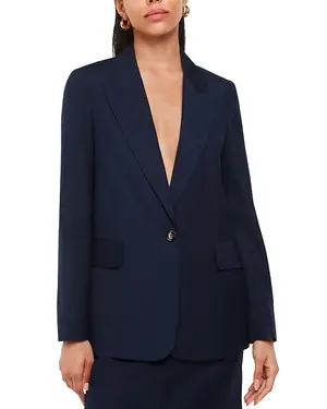 Whistles Single Breasted Pinstriped Blazer