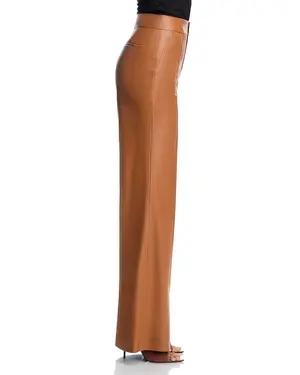 Alice + Olivia Dylan High-waist Wide-leg Pants - Camel
