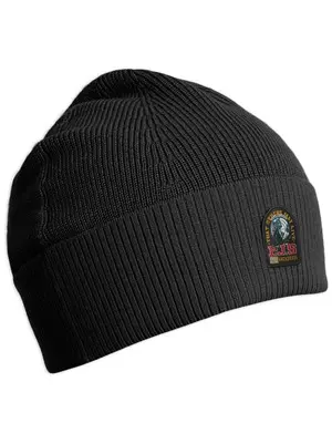 PARAJUMPERS Logo-patch Beanie - Black