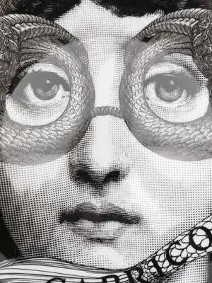 FORNASETTI Tema E Variazioni N.357 Capricorn Wall Plate - Black
