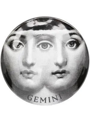 FORNASETTI Tema E Variazioni N.350 Gemini Wall Plate - Black