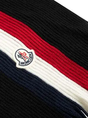 Moncler Logo-patch Scarf - Black