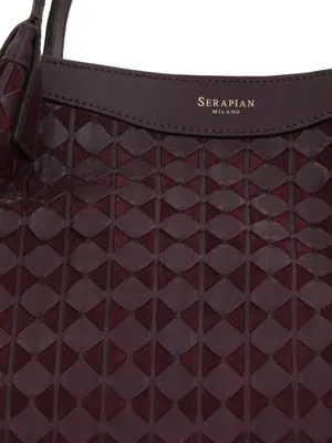 SERAPIAN Woven Lambskin Tote Bag