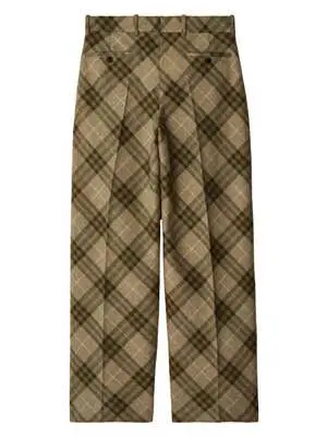 Burberry Pleated Checkered Trousers